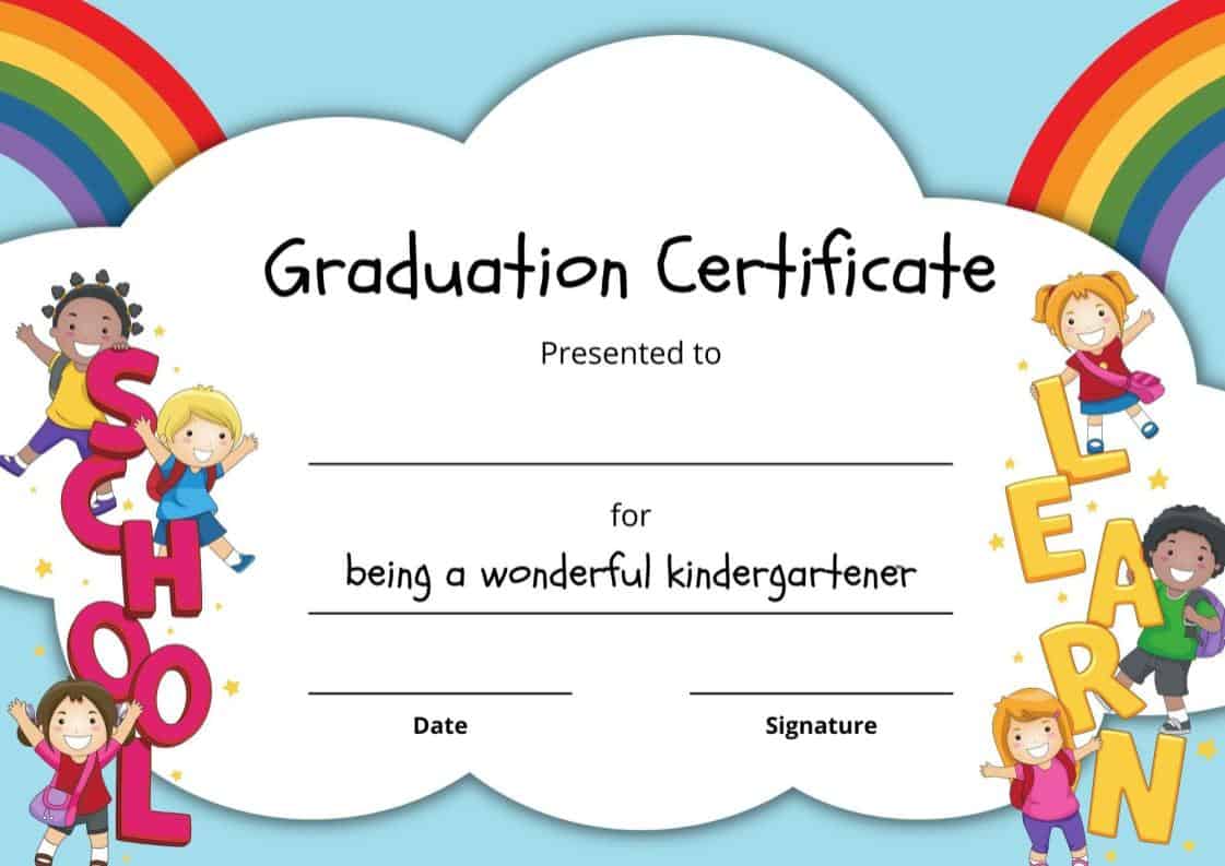 7 Free & Editable Kindergarten Graduation Certificates That Will Melt ...